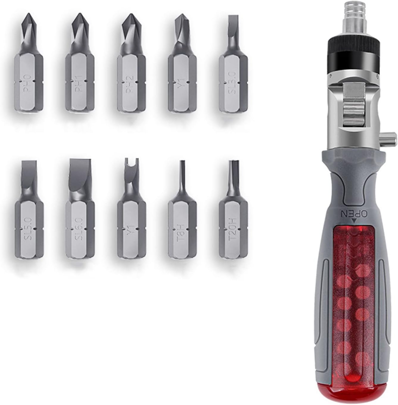 Upgraded Screwdriver 11-in-1 Ratcheting Screwdriver Set Multi ...
