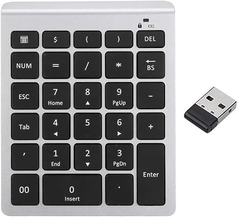 ciciglow Wireless Number Pads, Numeric Keypad Numpad 28 Tasten Numeric ...