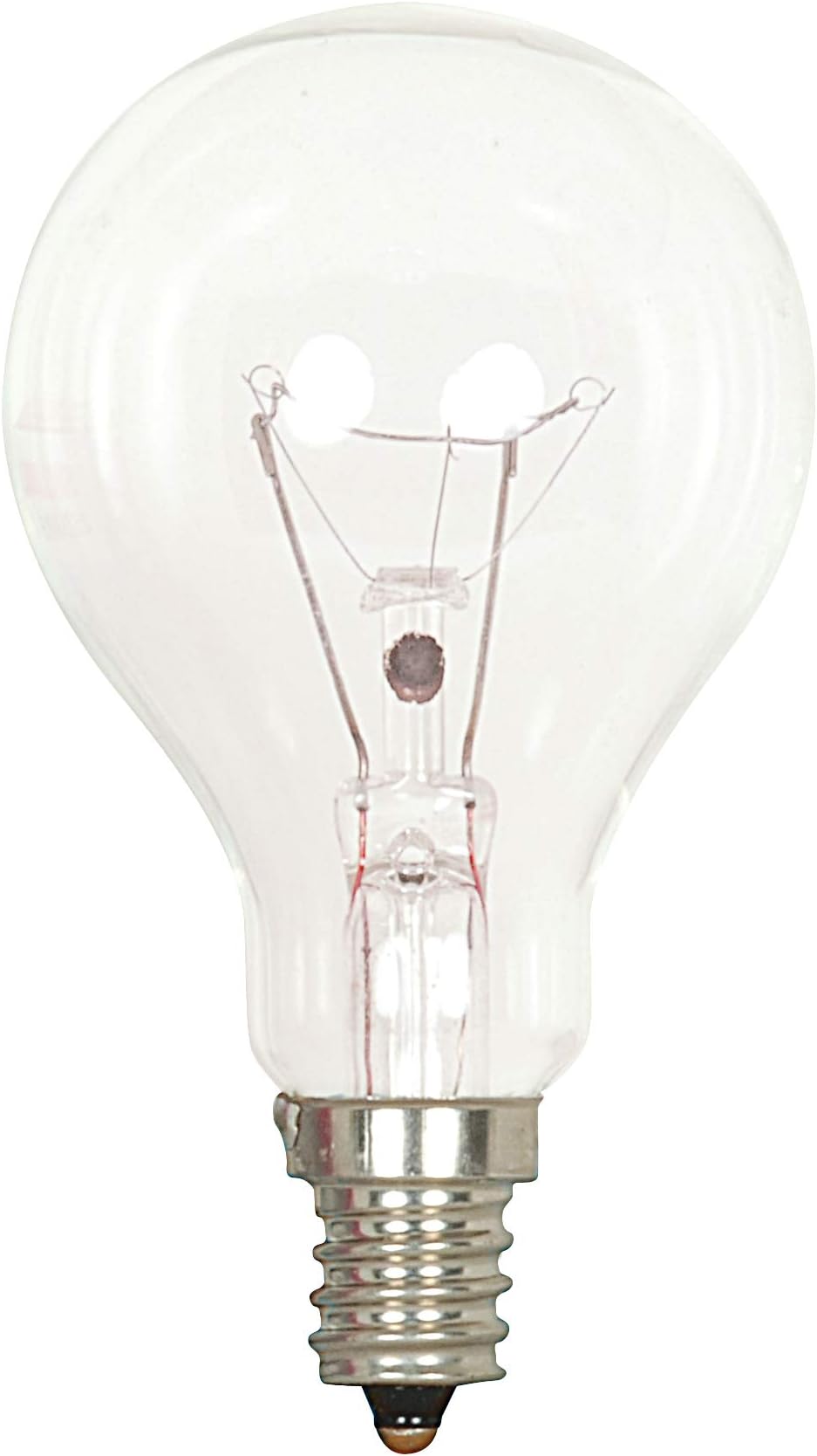 Satco S3745 120V Candelabra Base 40-Watt HX10.5 Light Bulb, Clear ...