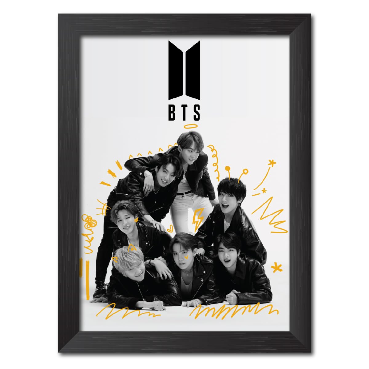 inspire TA BTS Posters Bangtan Boys Music Band Paintings Wall Frame ...