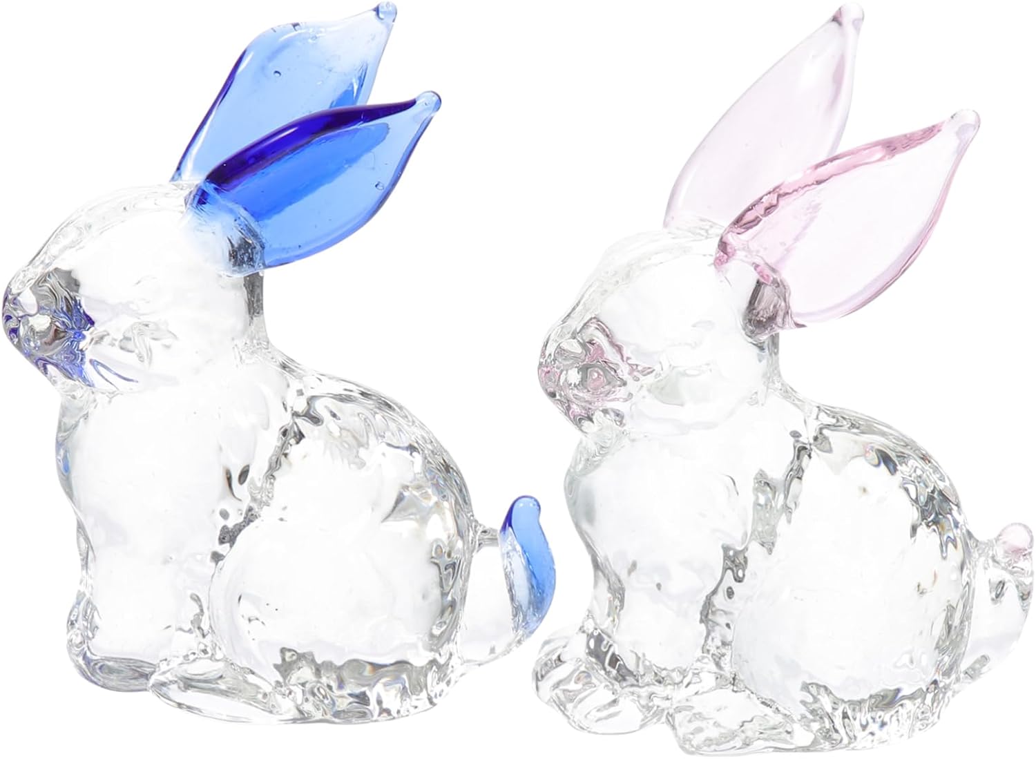 Amazon.com: FUNOMOCYA 2pcs Crystal Bunny Crystal Rabbit Bunny Figurines ...