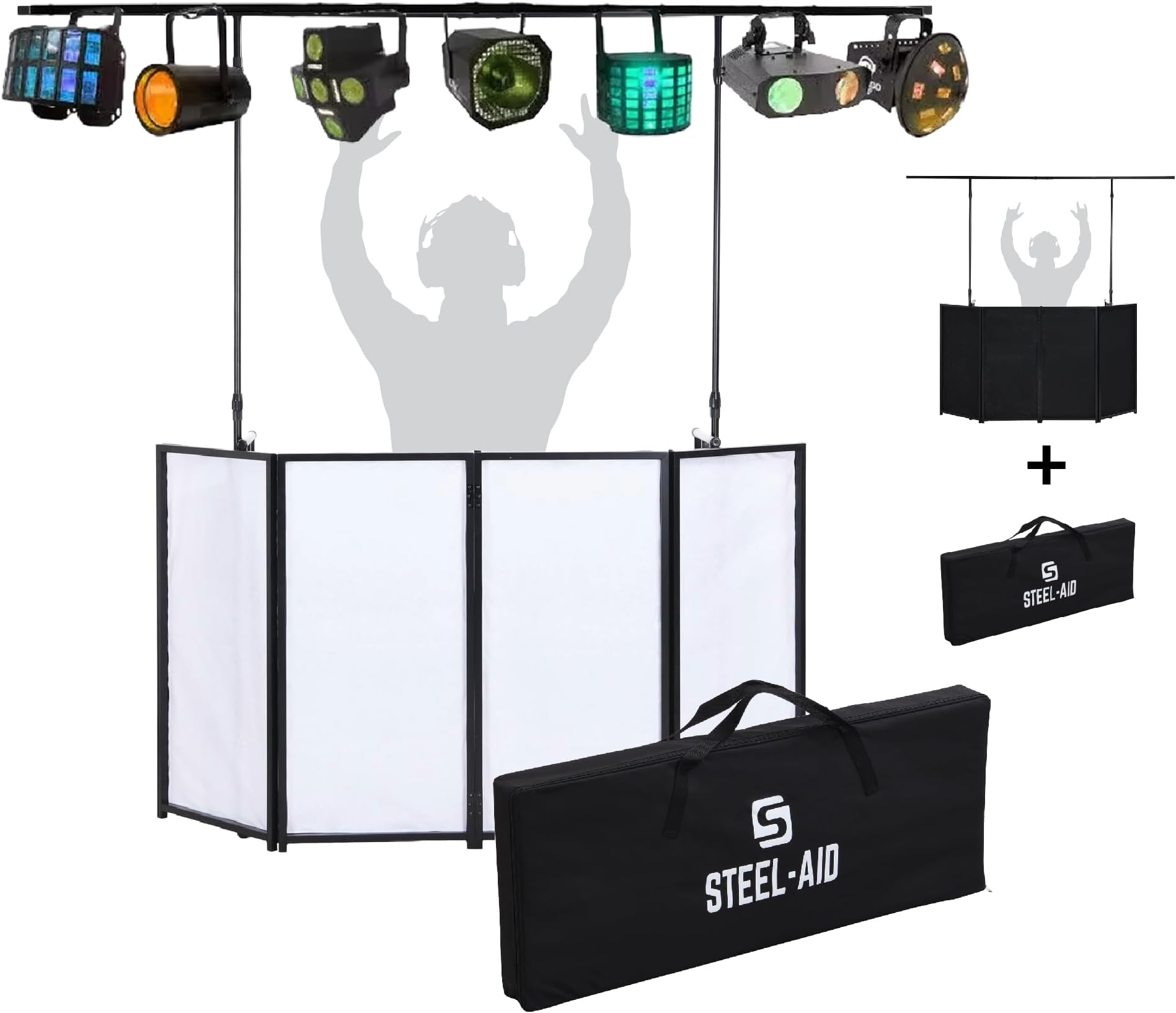 Amazon.com: Portable DJ Combo Booth with 8-foot-wide I-beam light truss ...
