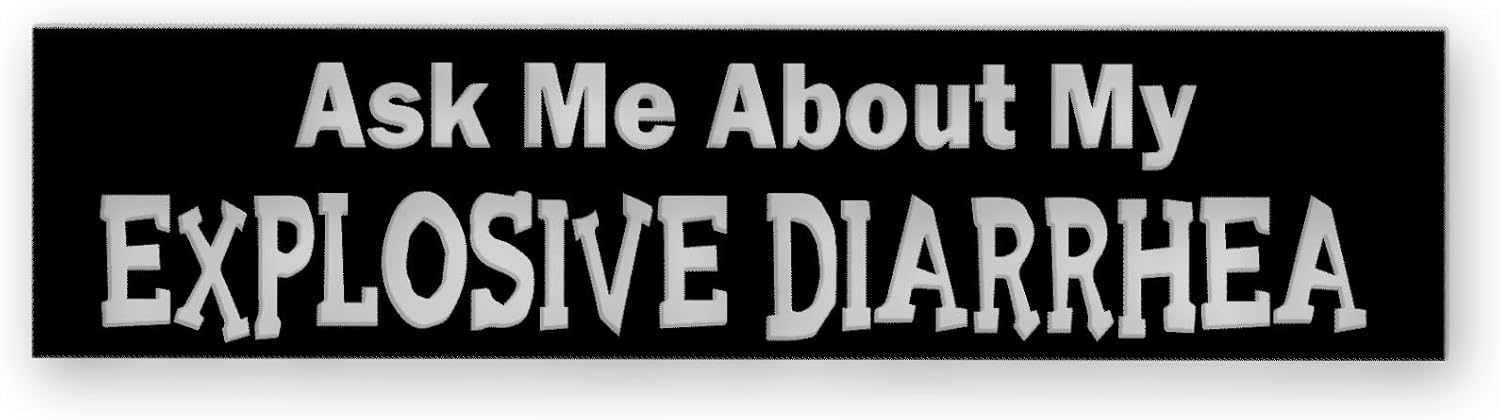 Amazon.com: YNhiCraft1921, Ask Me About My Explosive Diarrhea Sticker ...