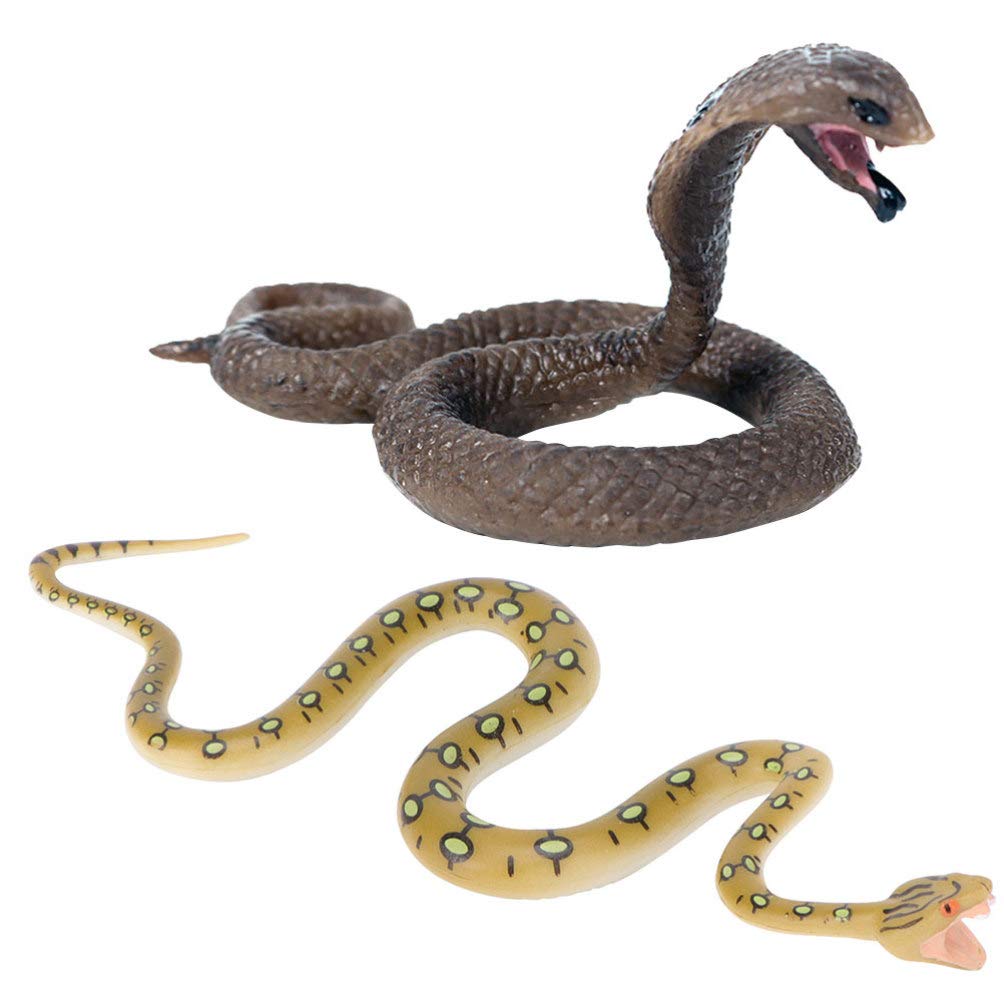 Buy Amosfun 2pcs Lifelike Diamondback Rattlesnake Statue Realistic ...