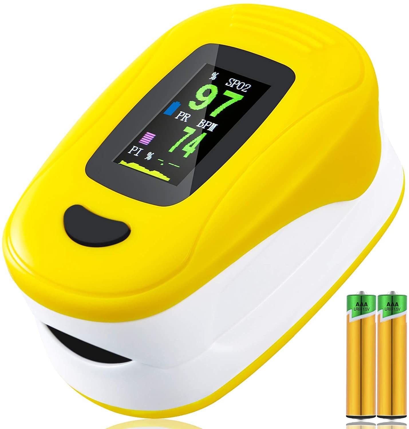 Amazon.com: Finger Pulse Oximeter with case storage Bag-OLED HD Screen ...