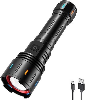 APLOS F60 Zoom Rechargeable Flashlight, 6000 Lumens Super Bright LED ...