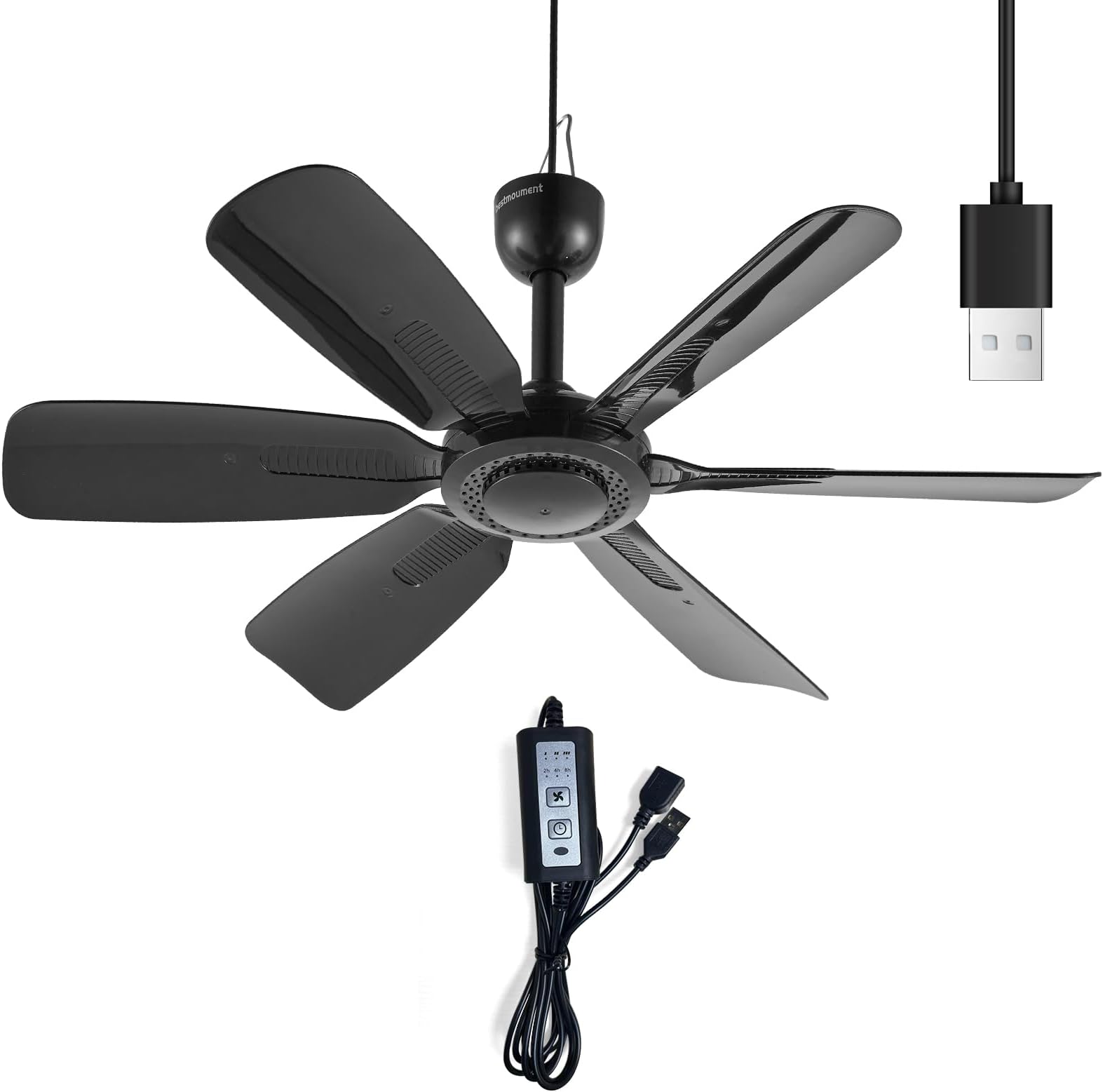 Amazon.com: Outdoor Solar Bronze Ceiling Fan 52" : Tools & Home Improvement