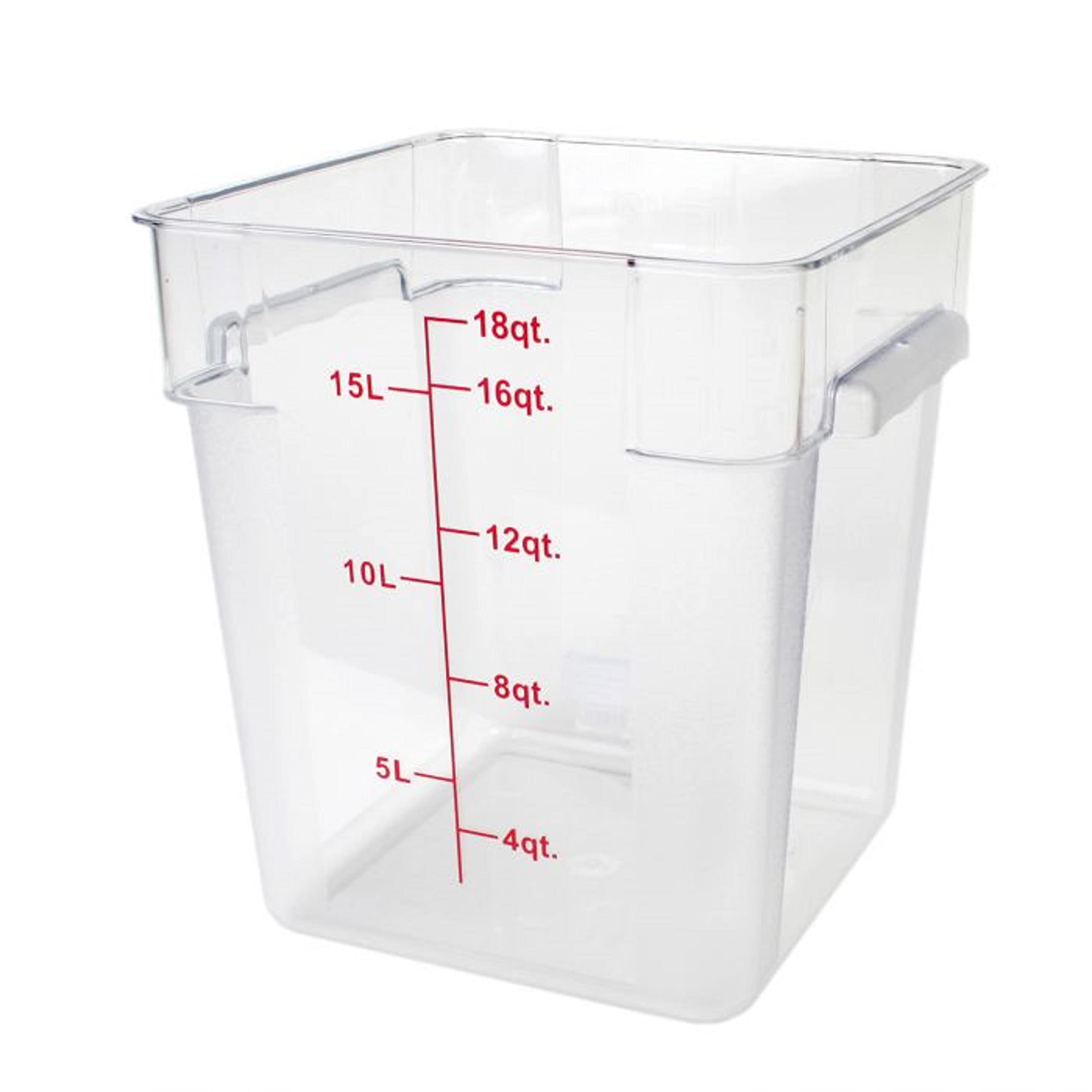 Amazon.com: TrueCraftware- 18 Qt. Polycarbonate Square Food Storage ...