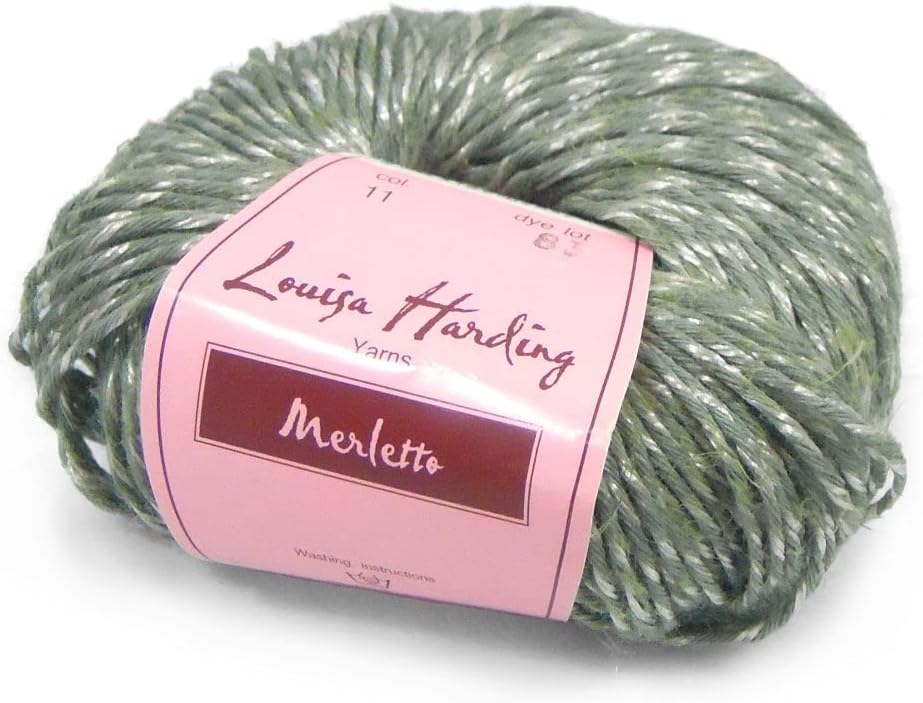 Amazon.com: Merletto Yarn by Louisa Harding Grey Green #11