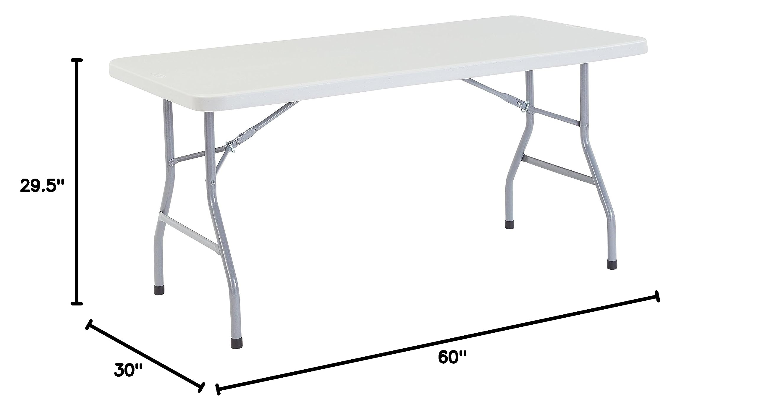 NPS 30" x 60" Heavy Duty Folding Table, Speckled Gray, 1,000 lb Capacity