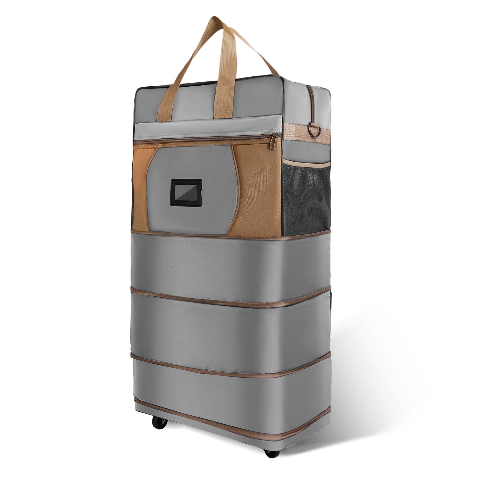ELDA Expandable Foldable Suitcase Luggage Rolling Collapsible Duffle ...