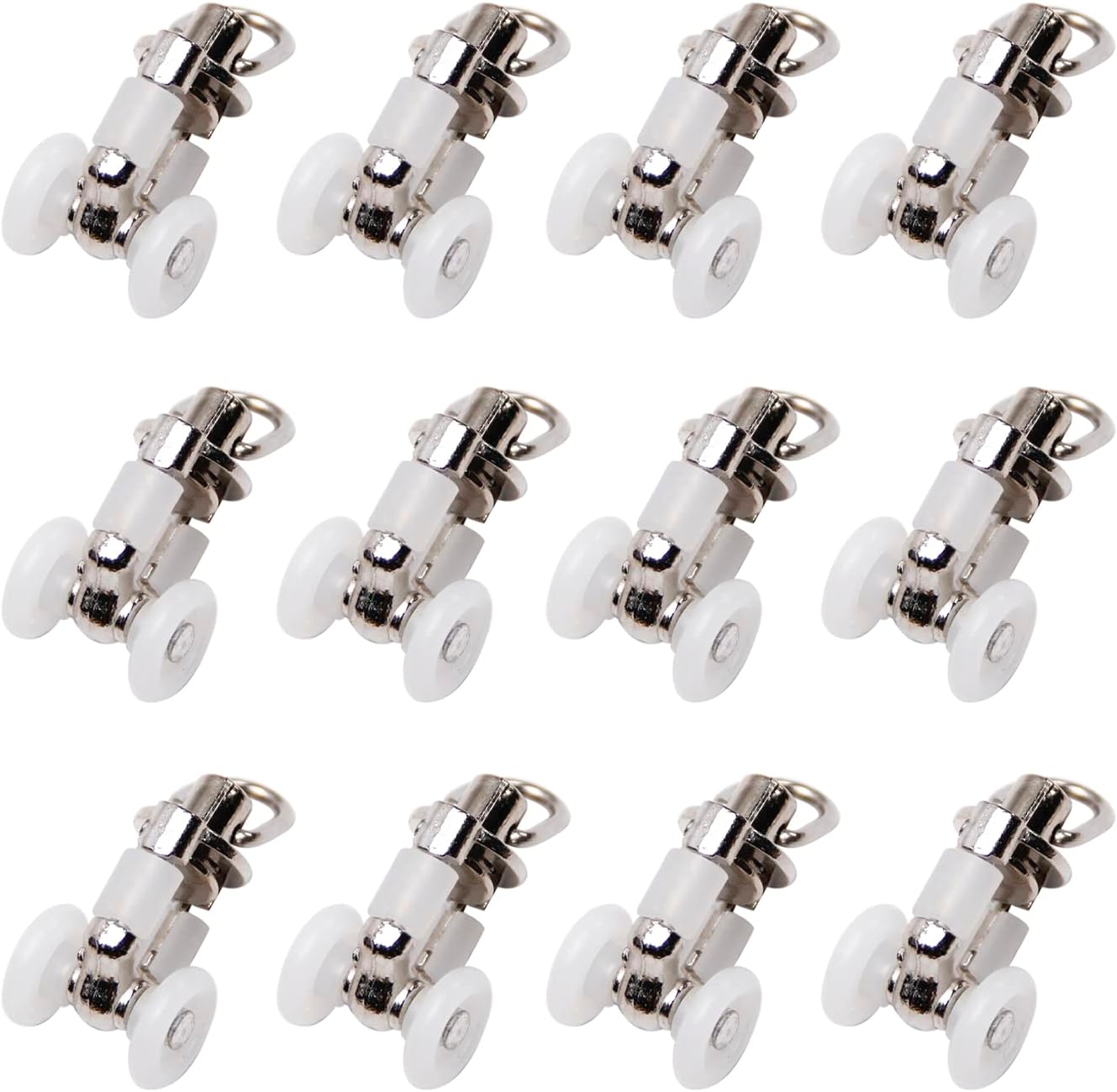 Amazon.com: MroMax Curtain Track Rollers Plastic Twin Wheeled Carriers ...