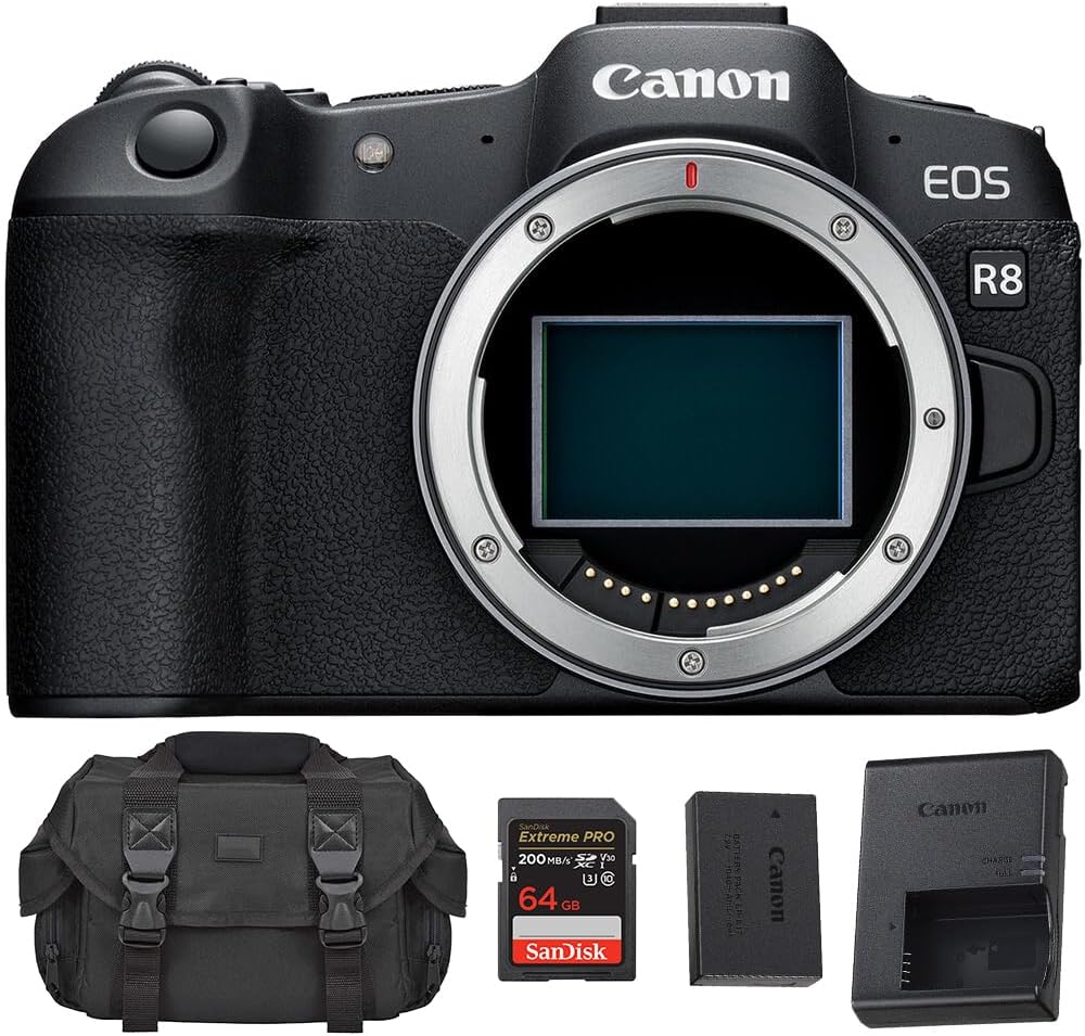 Amazon.com : Canon EOS R8 Mirrorless Camera Body with 64GB Memory Card ...