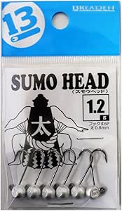 Amazon.com : buri-den (Breaden) Jig Head sumouheddo Chunky 0.8 mm Hooks (6 Pieces) 1.2 G ...