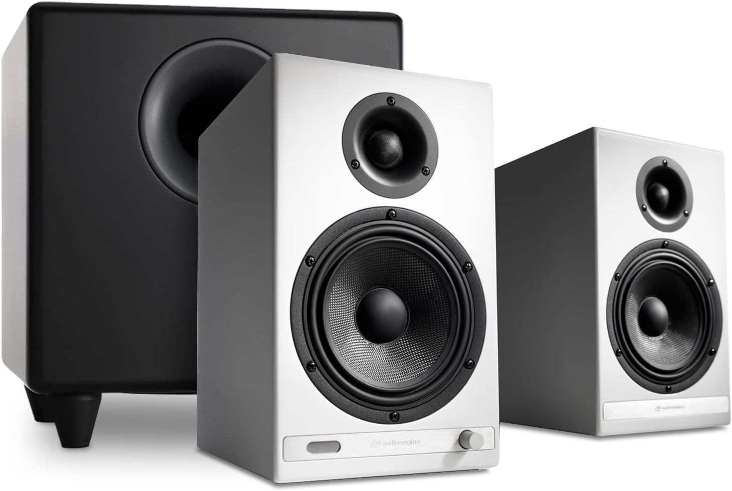Amazon.com: Audioengine HD6 White Powered Bookshelf Stereo Speakers and ...