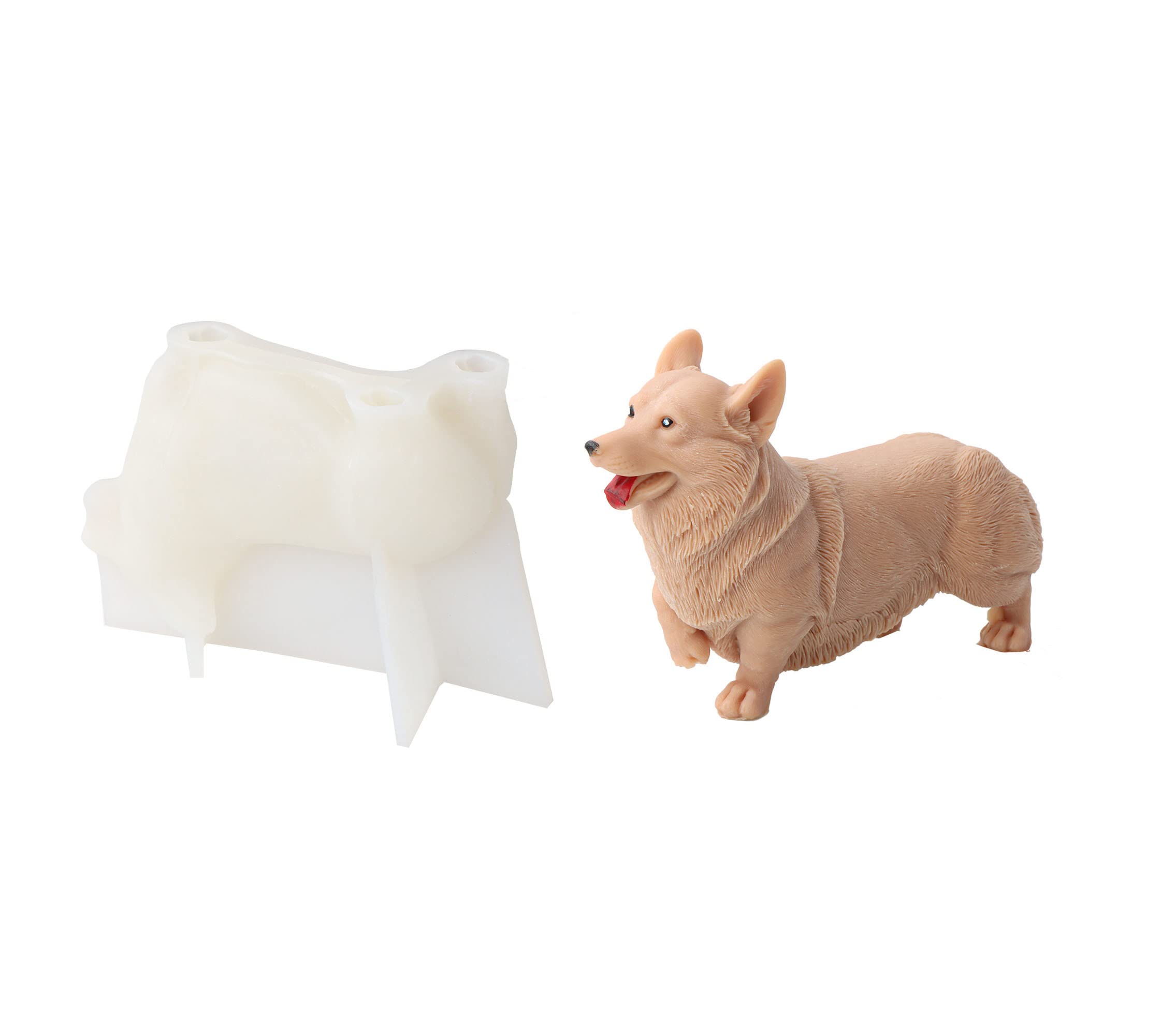 Amazon.com: Xidmold 3D Dog Silicone Candle Mold Animal Soap Mold ...