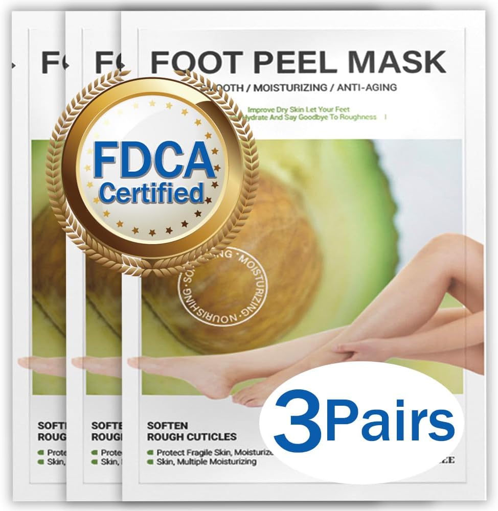 Amazon.com: Foot Peeling Mask for Dry Cracked Feet(3 Pairs) - Exfoliating Foot Peel Mask with ...