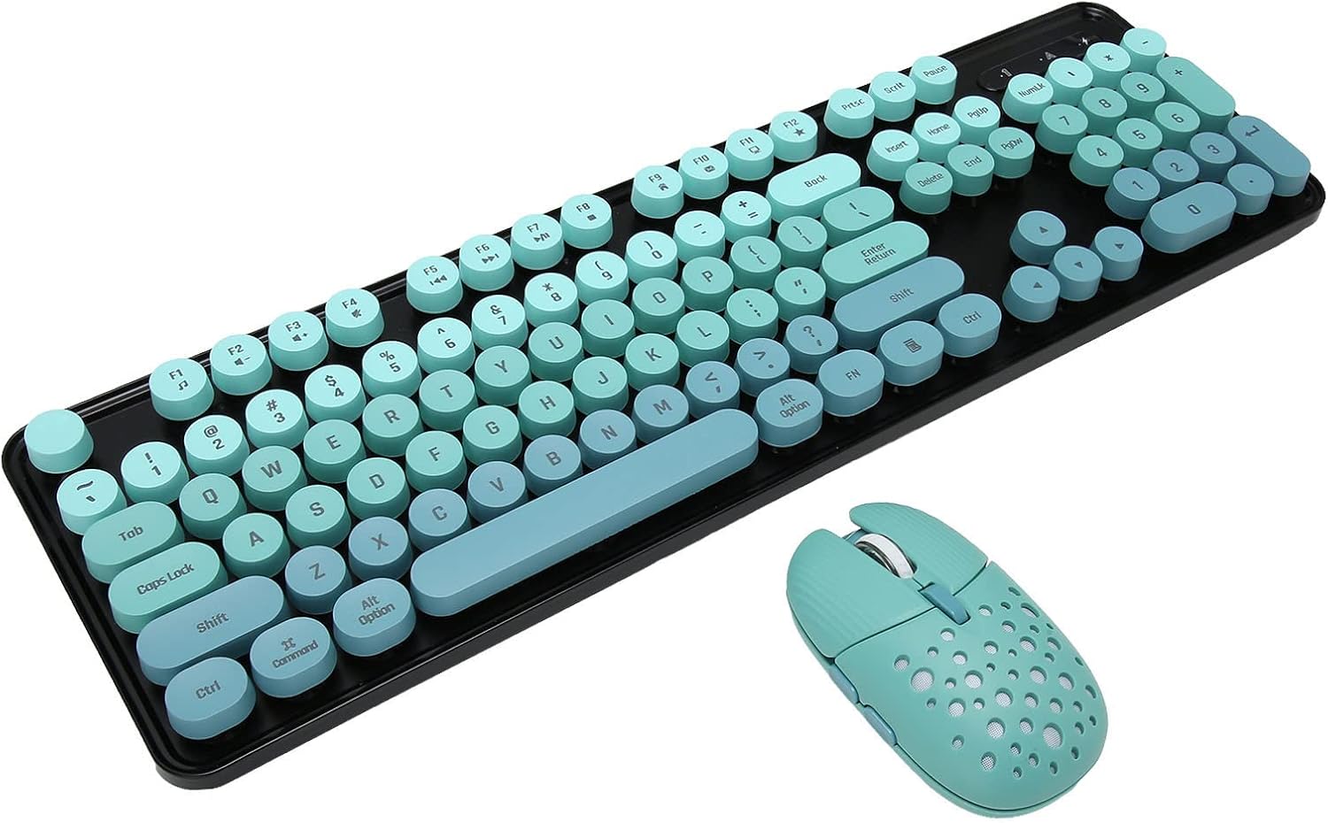 Amazon.com: Keyboard and Mouse, 2.4G Mode 104 Keys Retro Punk Keyboard ...