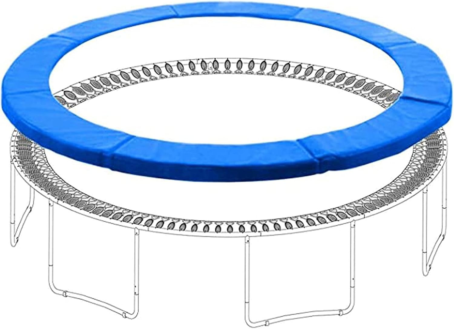 Amazon.com : Heavy Duty Blue Trampoline Safety Pad Replacement Padding ...