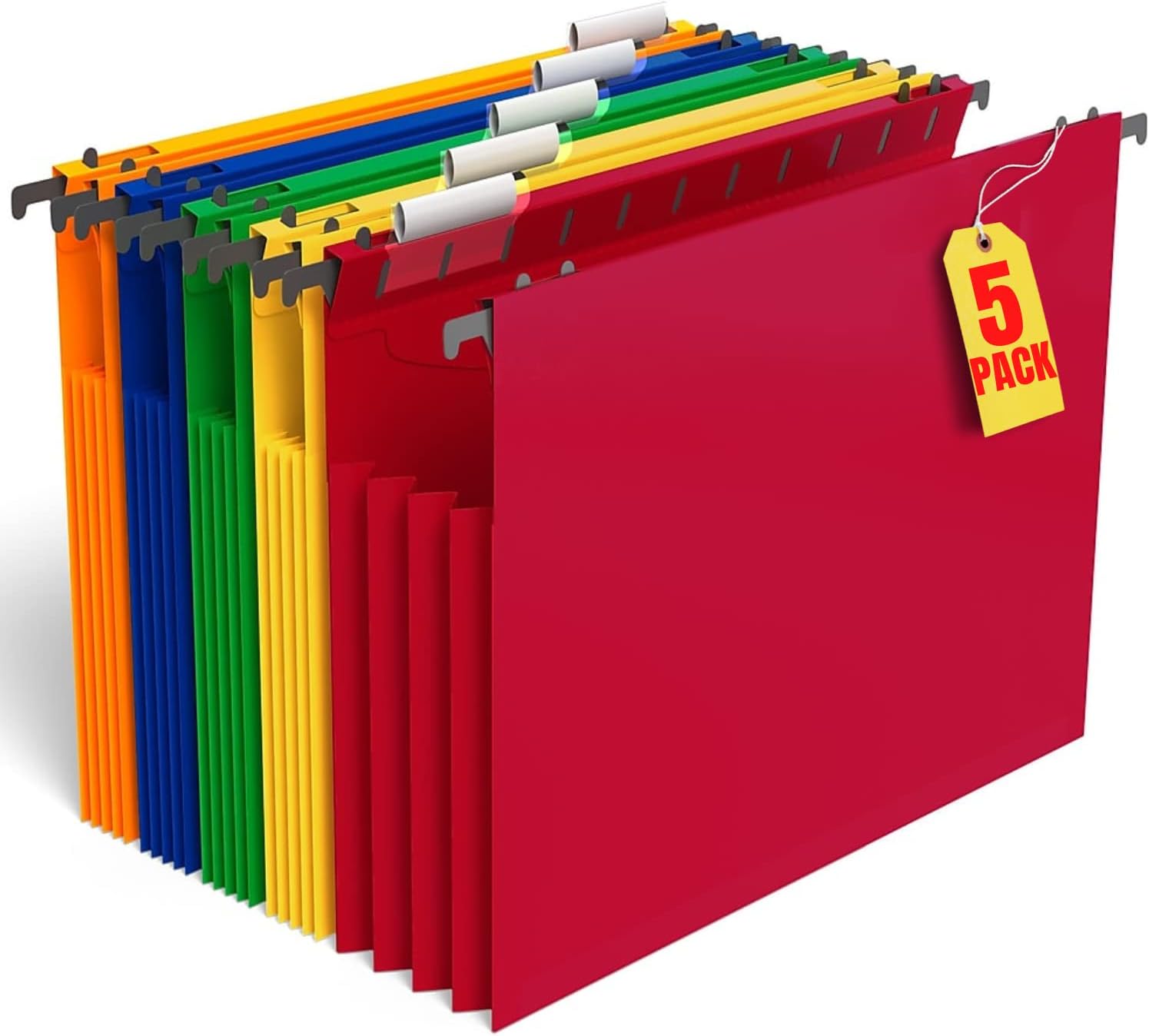 Amazon.com : 1InTheOffice Hanging File Folder, Hanging File Pocket ...