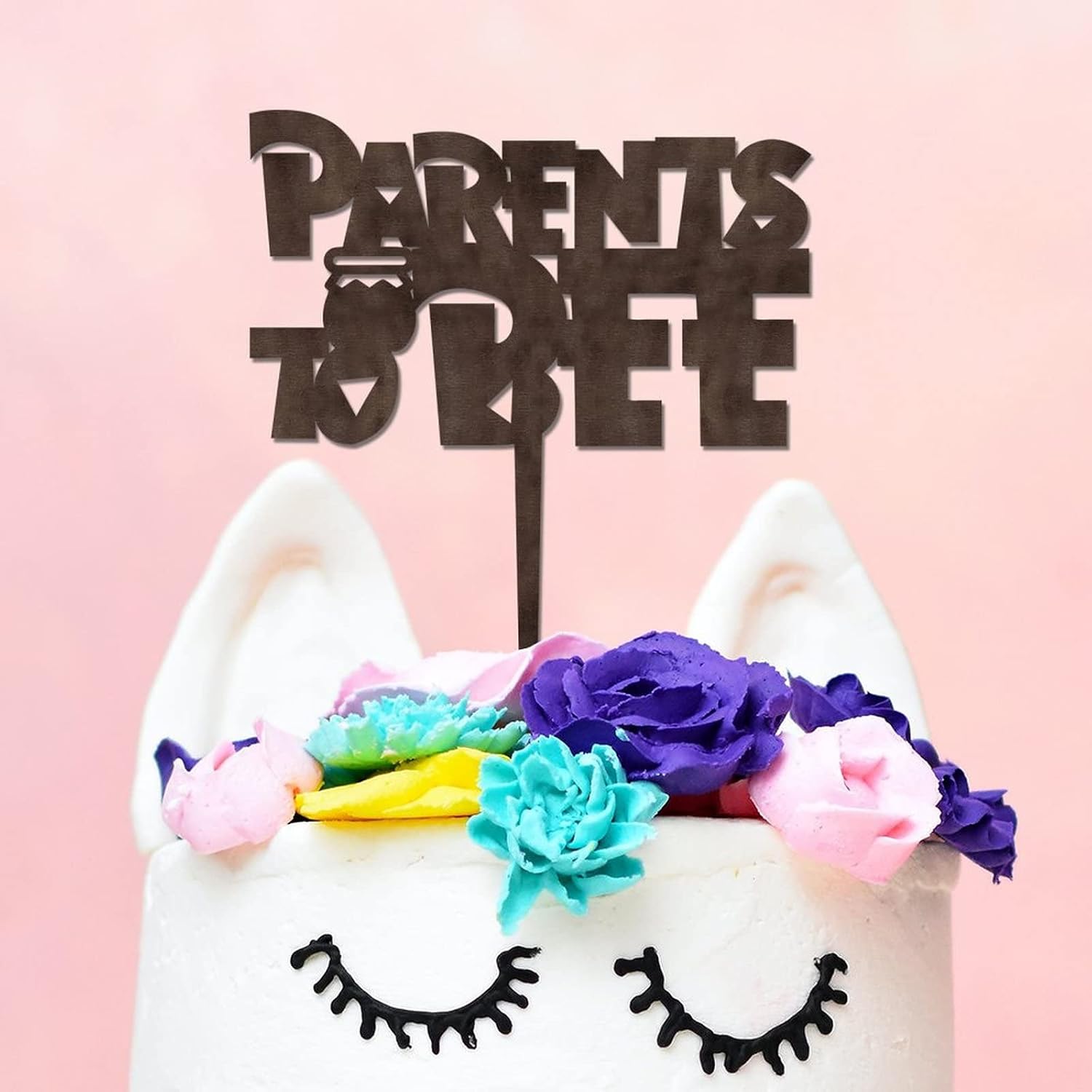 Amazon.com: Parents to Bee Brown Cake Topper, Baby Shower Cake Topper ...