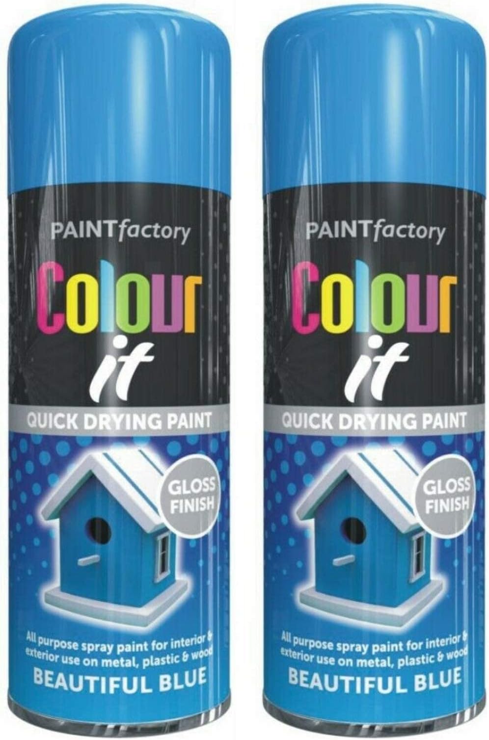 151 Blue Gloss Multi-Purpose Aerosol Spray Paint 400ml (1 Pack ...