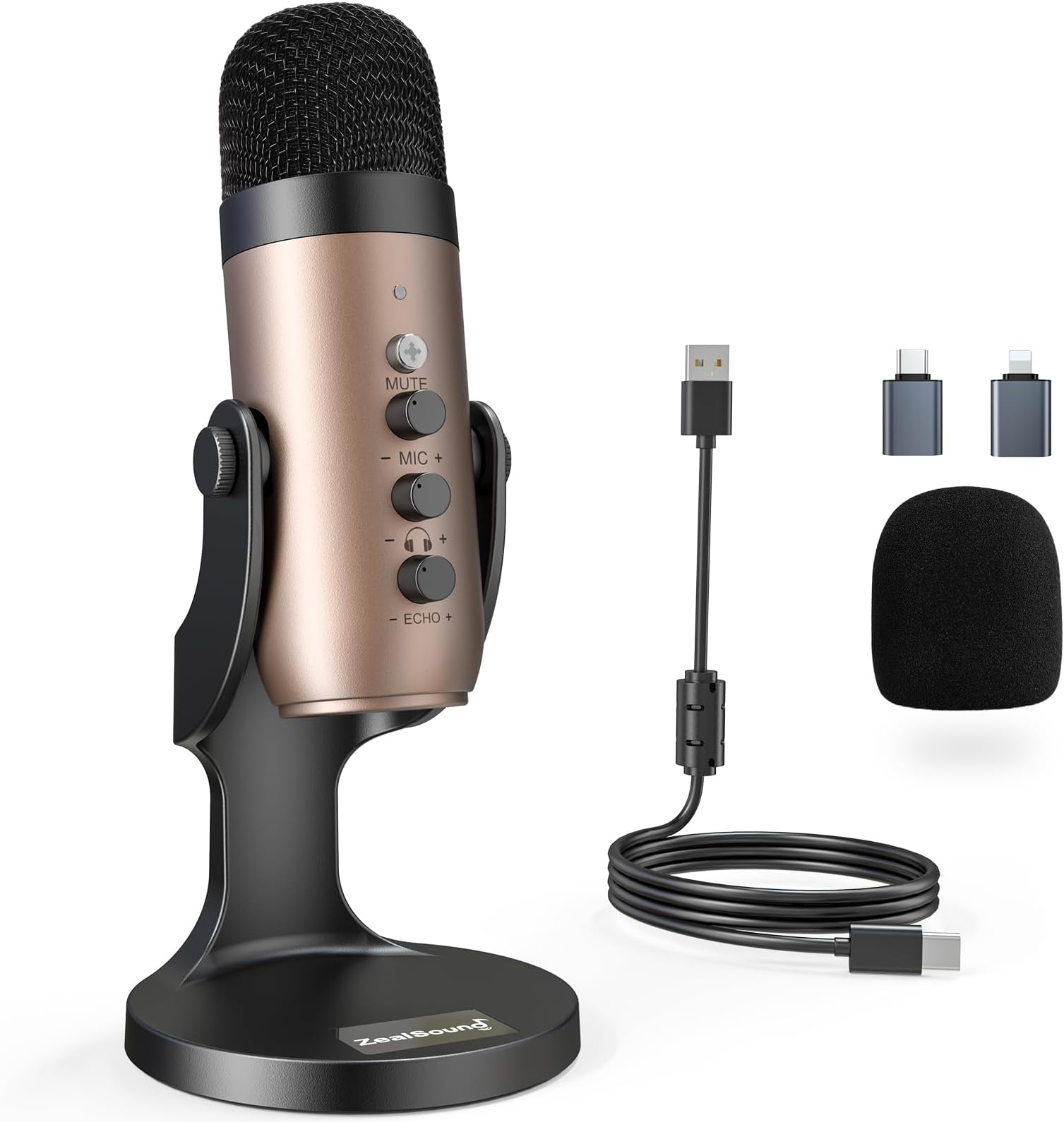 Amazon.com: ZealSound USB Microphone,Condenser Computer PC Mic,Plug ...