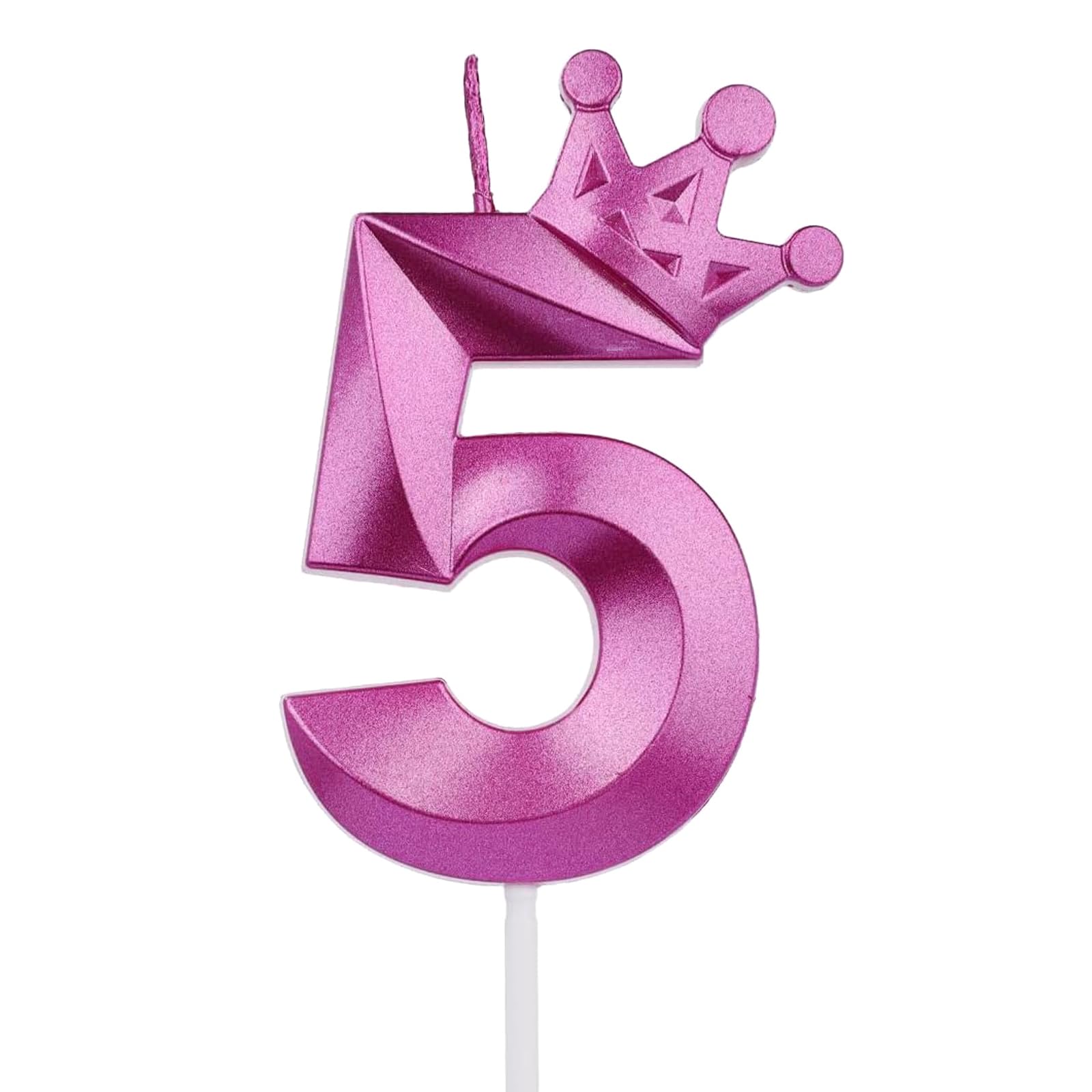 Amazon.com: Purple Number 5 Birthday Candle丨5th Birthday Party Purple ...