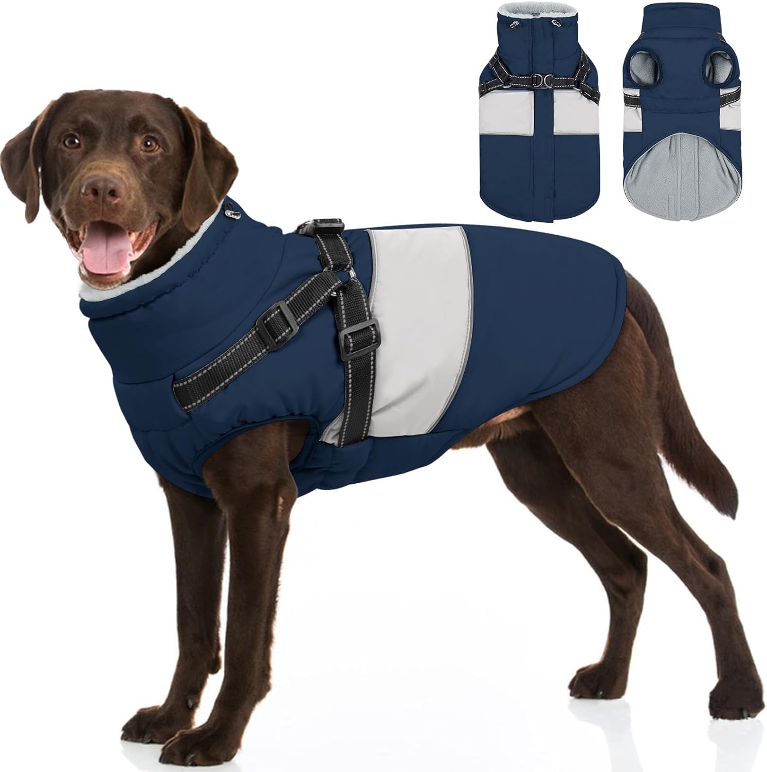 Amazon.com : SUNFURA Dog Coat, XXXL Dog Jacket Winter with Harness ...
