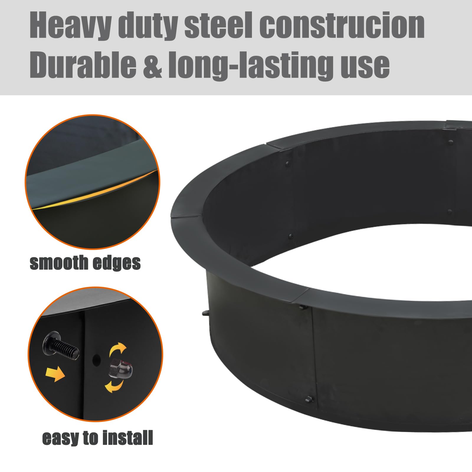 Snapklik.com : SoulMate Outdoor 40-Inch Outer/36-Inch Inner Fire Pit ...