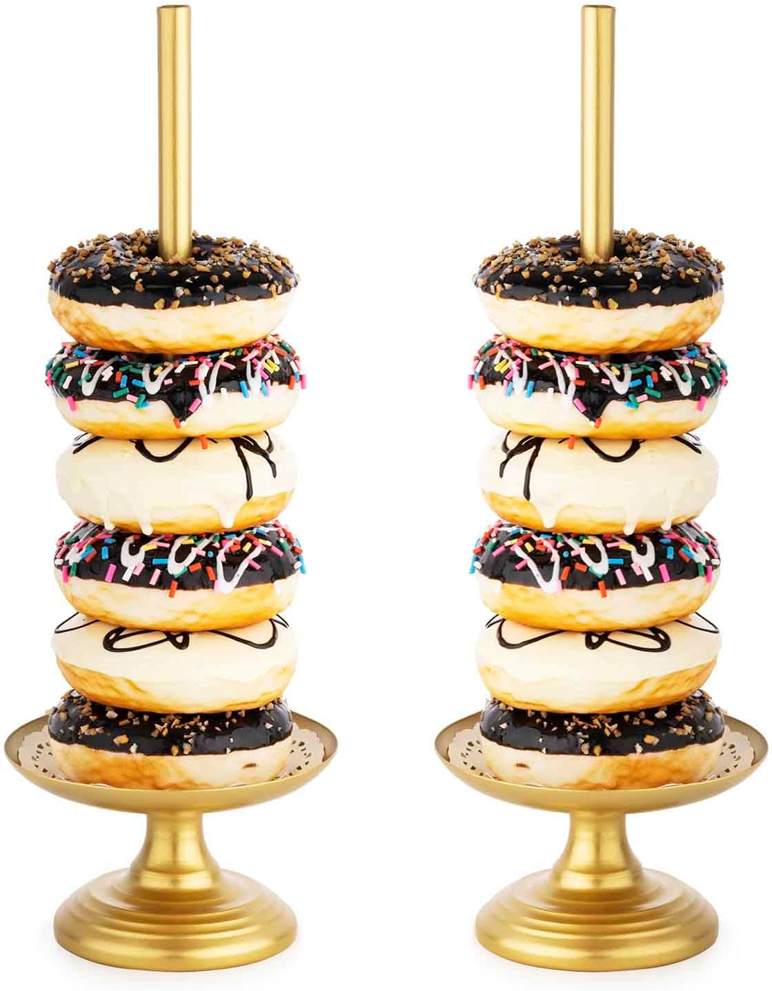 Amazon.com | Samanter Wooden Donut Display Doughnuts Stands Tower Wood ...