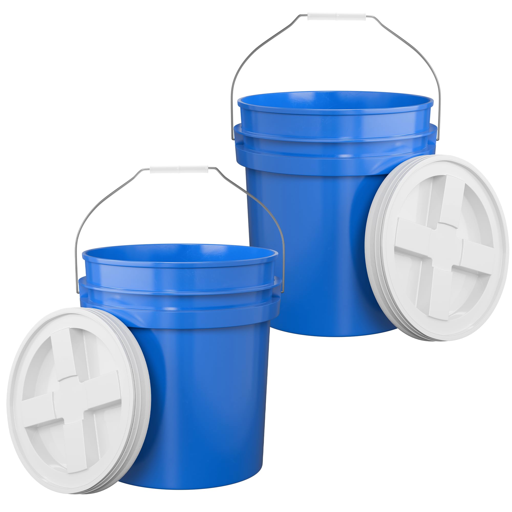 Amazon.com: 5-Gallon Blue Bucket Pail with Gamma Seal Screw on Airtight ...