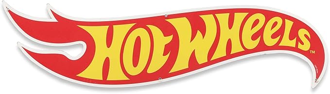 Amazon.com: Mattel Hot Wheels Flame Logo Metal Sign - Large Hot Wheels ...