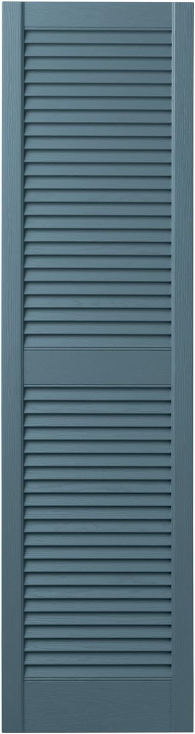 Amazon.com: Ply Gem Shutters and Accents VINLV1567 BLU Louvered Shutter ...