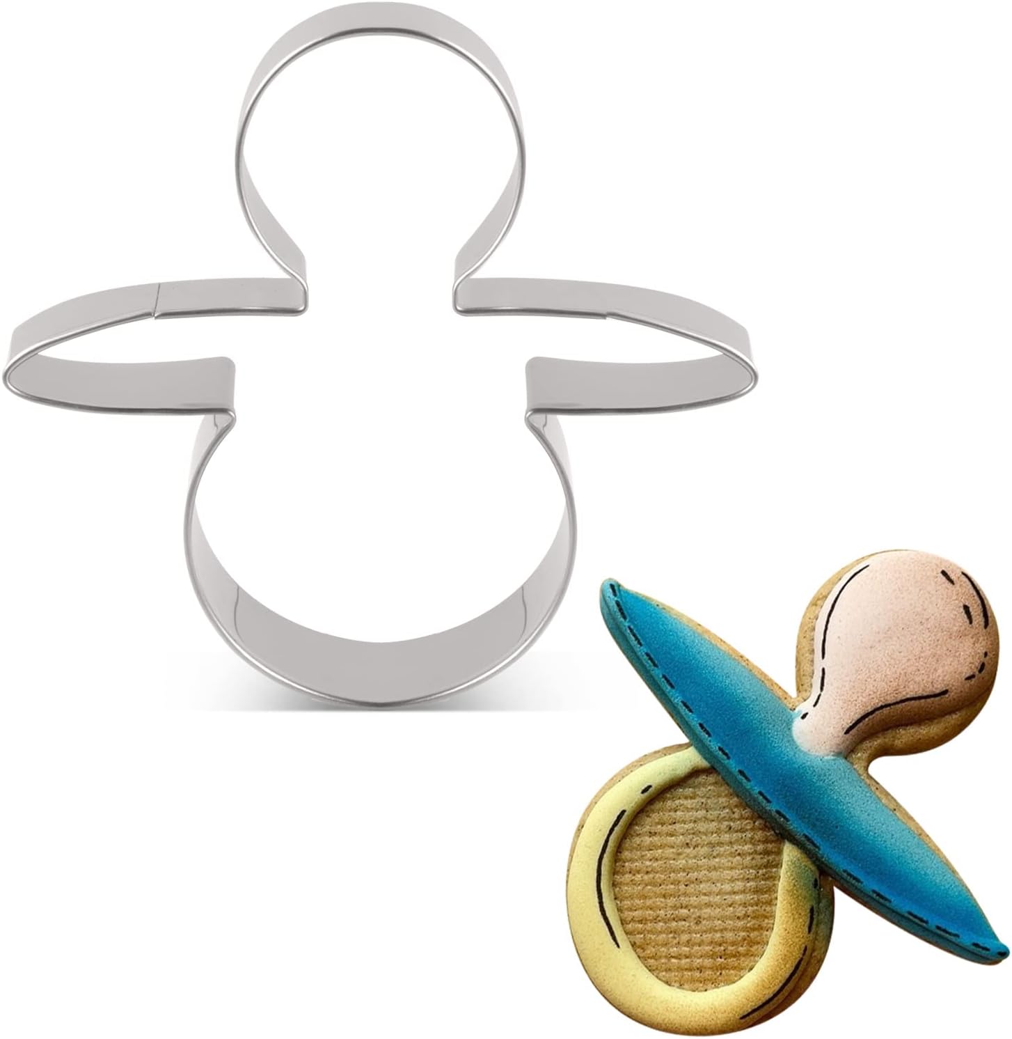 Amazon.com: LILIAO Baby Shower Pacifier Cookie Cutter, 3.3", Biscuit ...