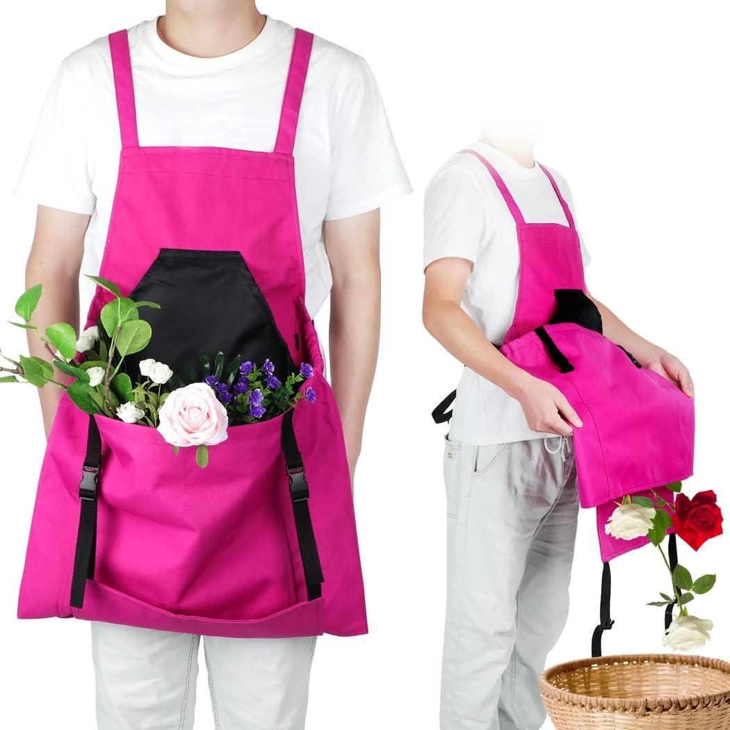 Amazon.com: Homaisson Gardening Apron with 2 Pockets, Waterproof Oxford ...