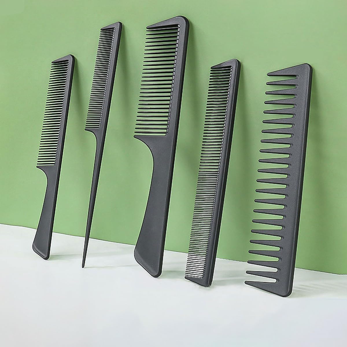 Buy Wolpin Hair Cutting & Styling Comb Kit (Set of 5 Pcs) Professional ...