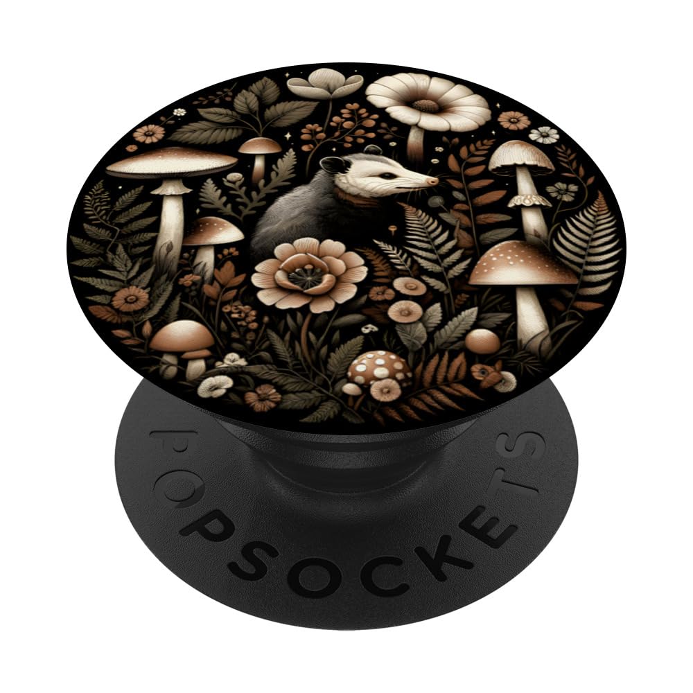 Amazon.com: Cottagecore Opossum And Mushroom PopSockets Standard ...