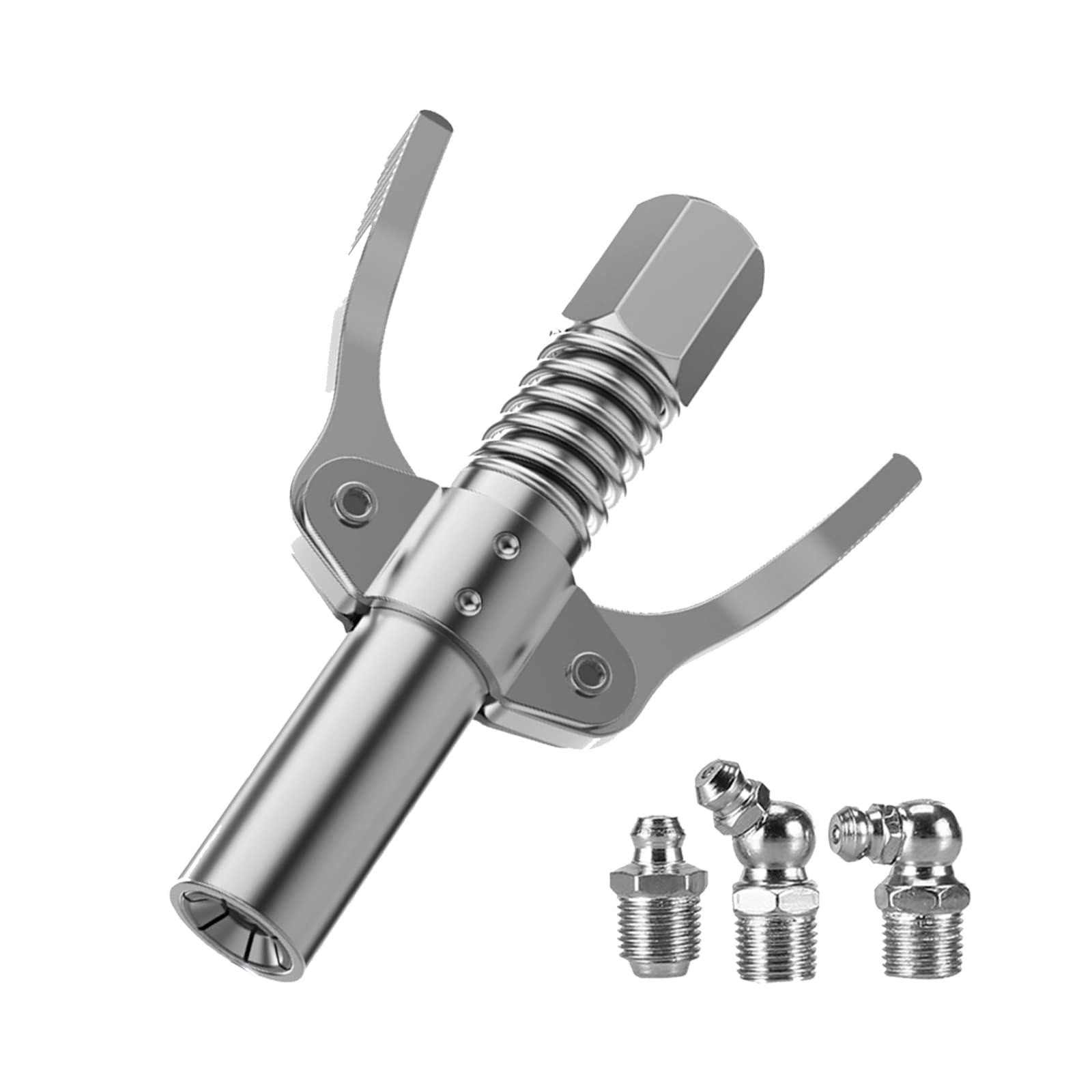 Locking Grease Gun Coupler Grease Gun Coupler, Double Handle Quick Lock ...