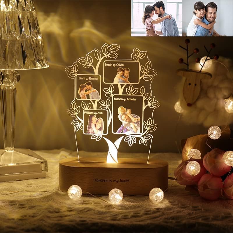 Buy SHAYONA Picture Light Personalized Family Tree Light with Picture ...