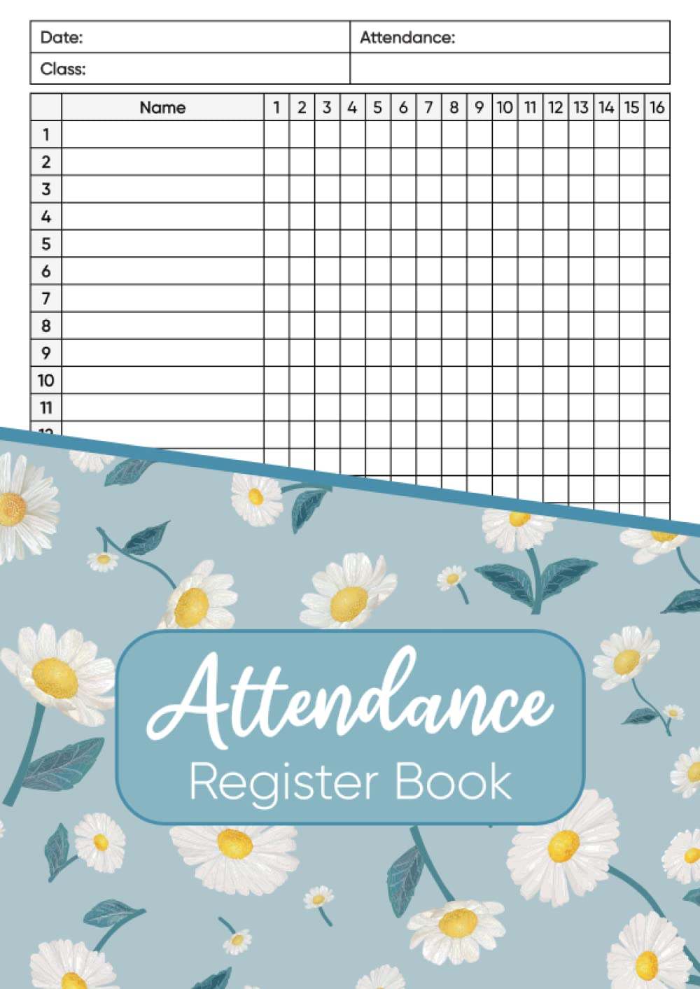 A4 School Class Attendance Register Book: Attendance Record Book with ...