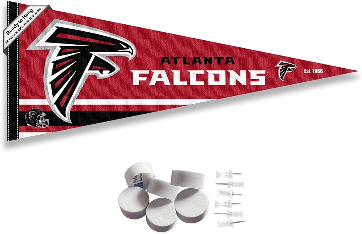 Amazon.com : Atlanta Falcons Pennant Banner Flag : Sports & Outdoors