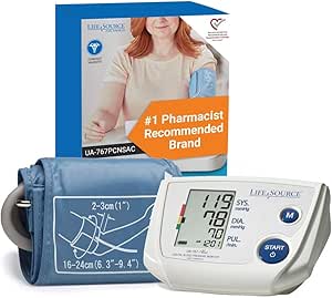 A&D Medical LifeSource Blood Pressure Machine with Small Upper Arm Cuff ...