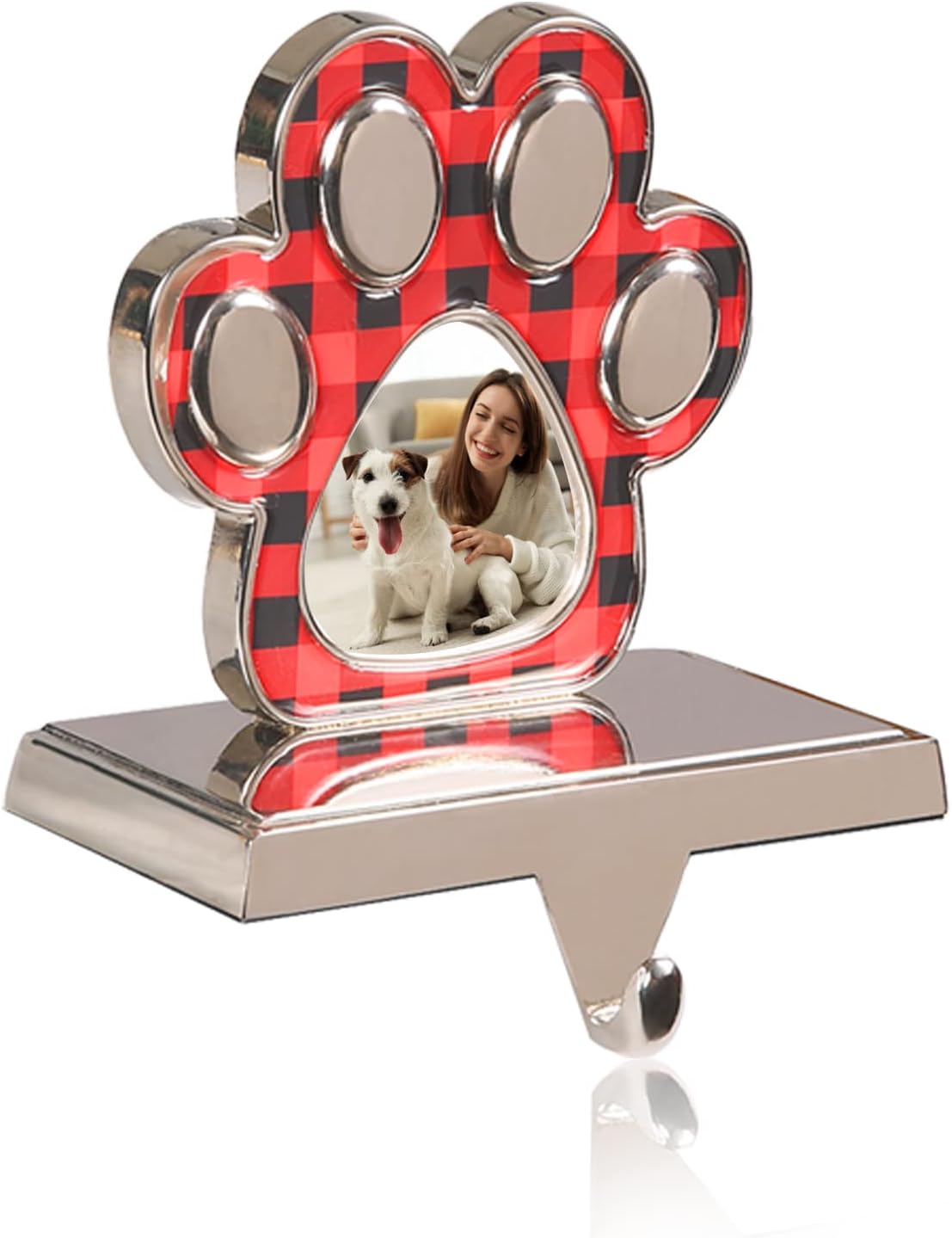 Amazon.com: JUSTOTRY Cute Christmas Dog Stocking Holder with Paw Photo ...