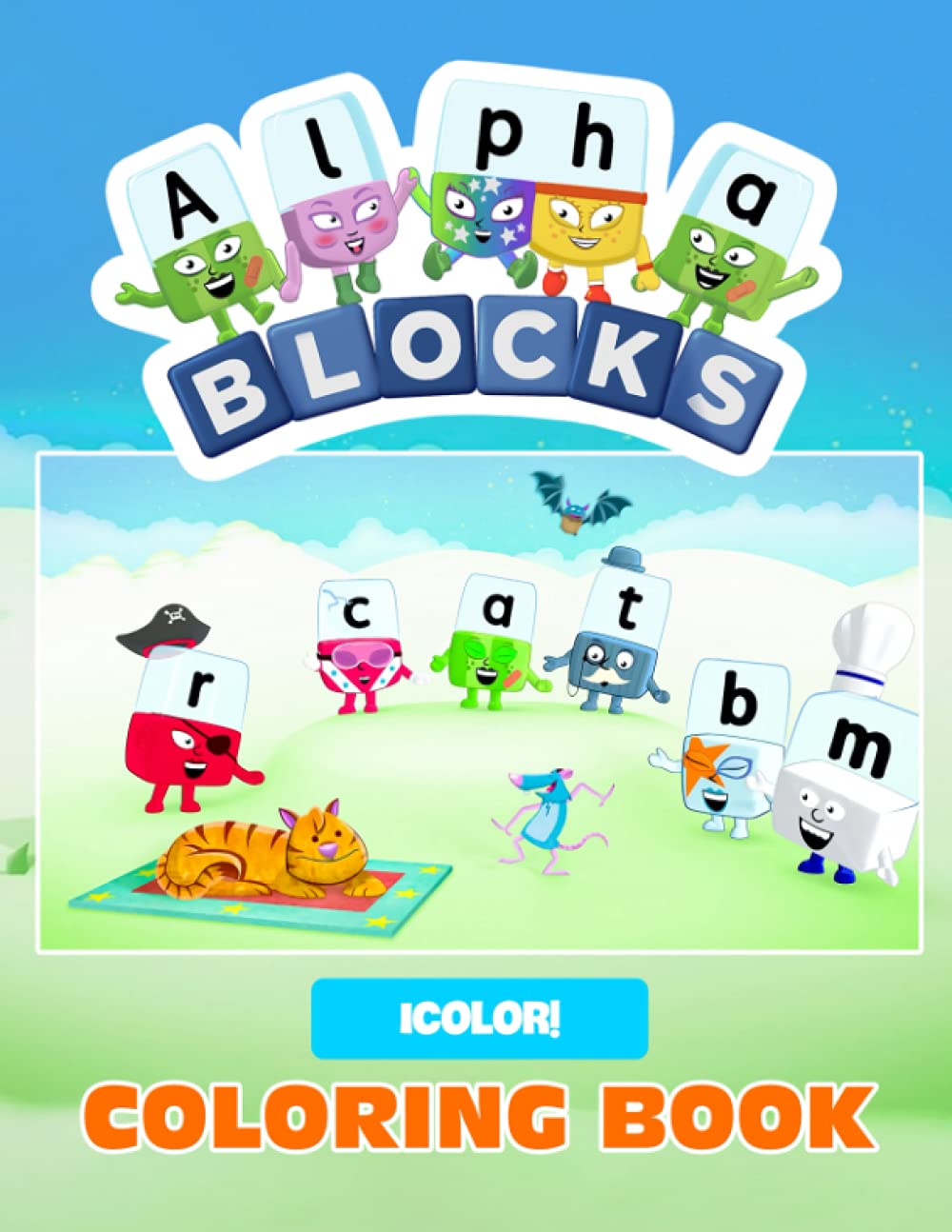 Buy Icolor! - Alphablocks Coloring Book: Preschool Activity Workbook ...