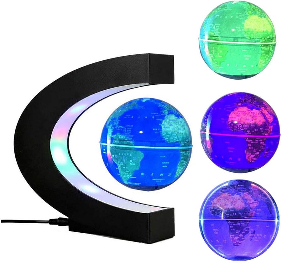 Amazon.com: Levitating Globe Multi-Color Changing Rotating Floating ...