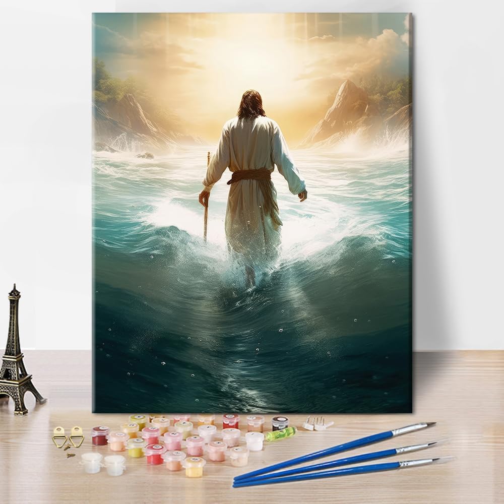 Amazon.com: TUMOVO Adult Paint by Number Jesus Adults' Paint-by-Number ...
