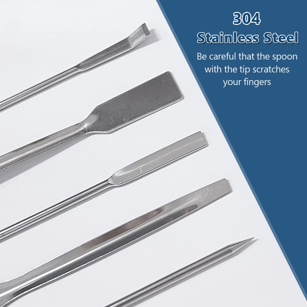 Stainless Steel Micro Sampling Scoops 12PC Stainless Steel Lab Spatula ...