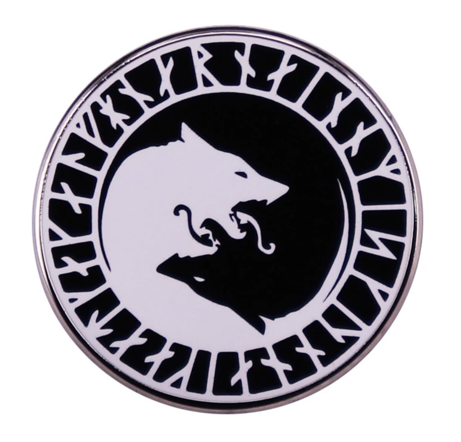 Amazon.com: Fenrir Wolf Yin Yang Celtic Norse Viking Knot Runes God ...