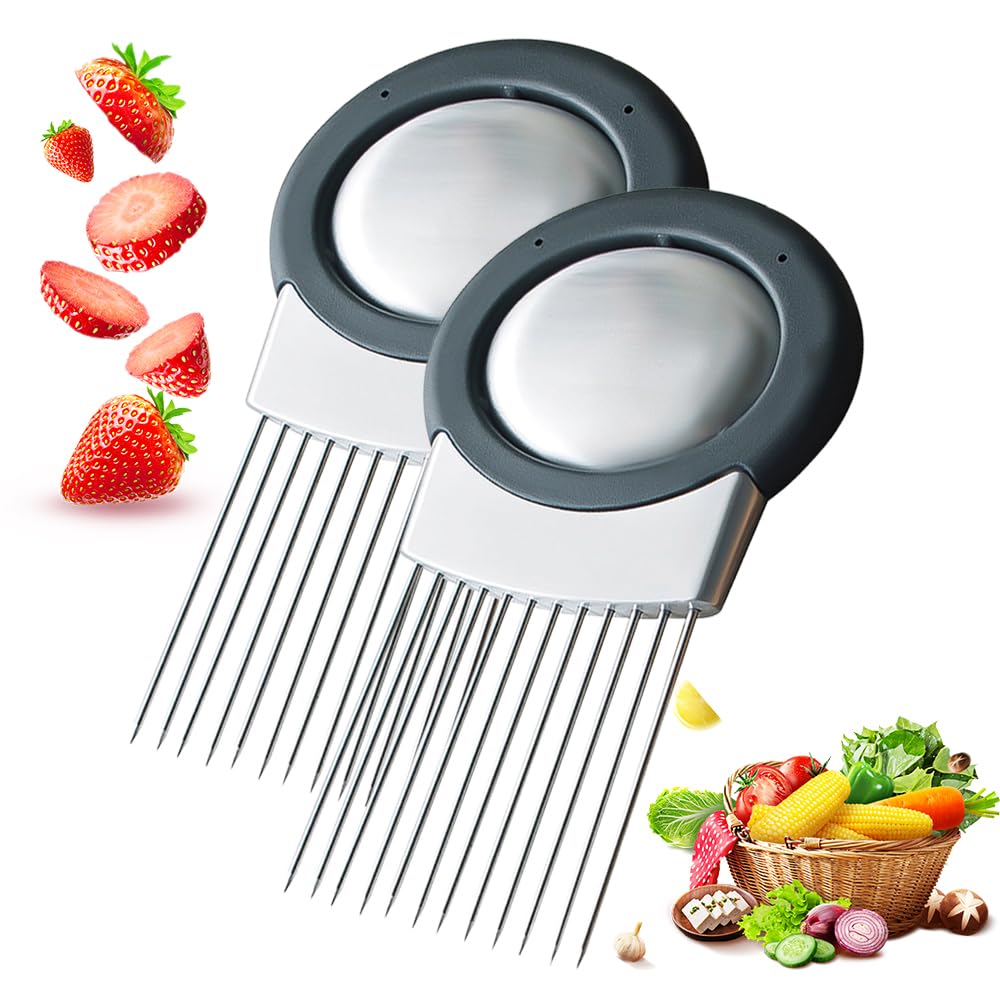 Amazon.com: Stainless Steel Onion Slicing Rack, 2024 Upgraded Onion ...